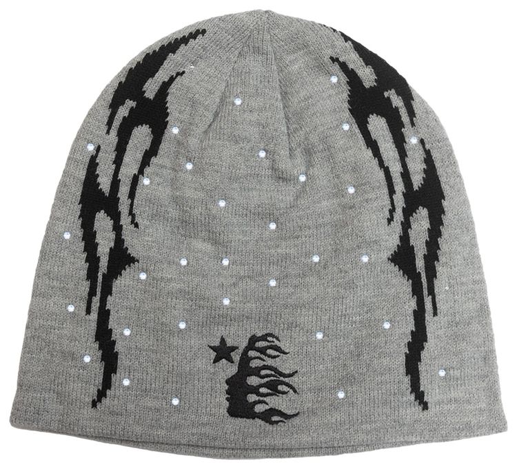 Buy Hellstar Flame Beanie 'Grey' - HS SH 0742 GREY | GOAT