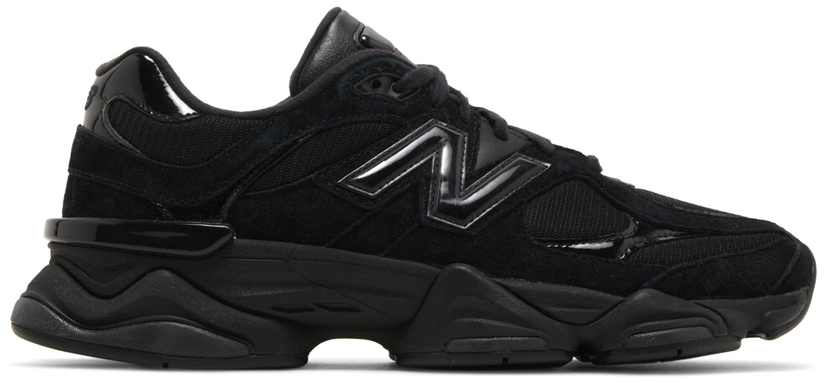 Buy New Balance 9060 'Triple Black Suede Patent' - U9060ZBO | GOAT