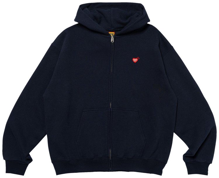 Buy Human Made Zip-Up Hoodie 'Navy' - HM27CS033 NAVY | GOAT