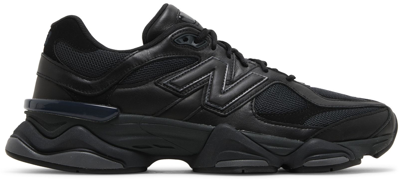 Buy New Balance 9060 'Triple Black Leather' - U9060NRI | GOAT