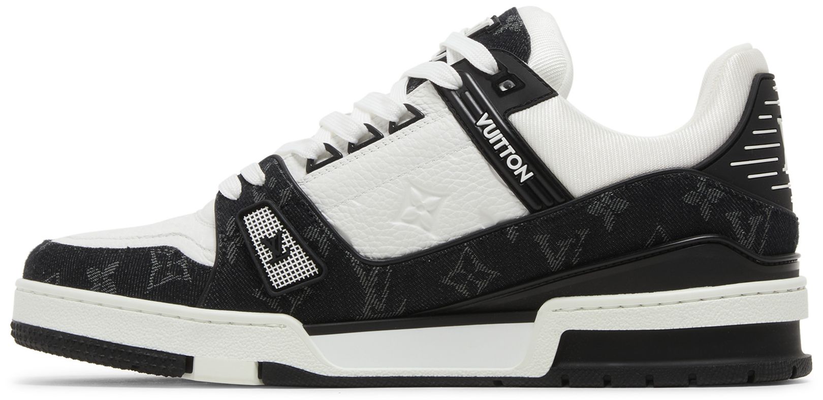 Buy Louis Vuitton Trainer 'Black Monogram Denim' - 1AAV8K | GOAT