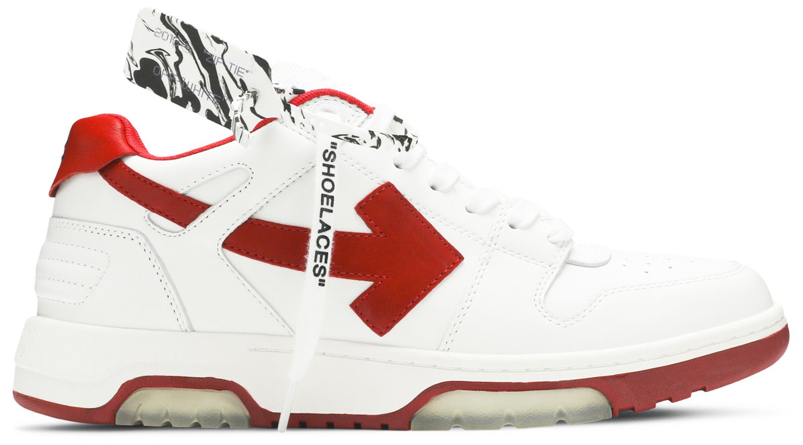 Buy Off-White Out of Office 'White Red' - OMIA189F20LEA001 0125 | GOAT