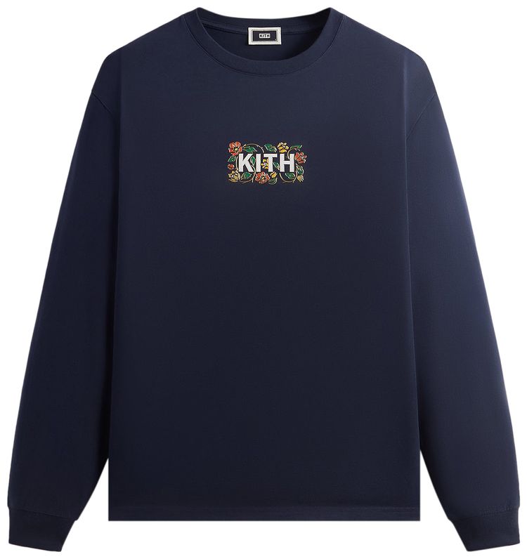 Buy Kith Floral Classic Logo Long Sleeve Tee 'Nocturnal' - KHM032172 ...