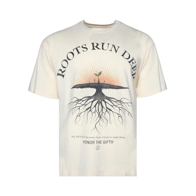 Buy Honor The Gift Roots Run Deep Short-Sleeve Tee 'Bone' - HTG240191 BONE | GOAT