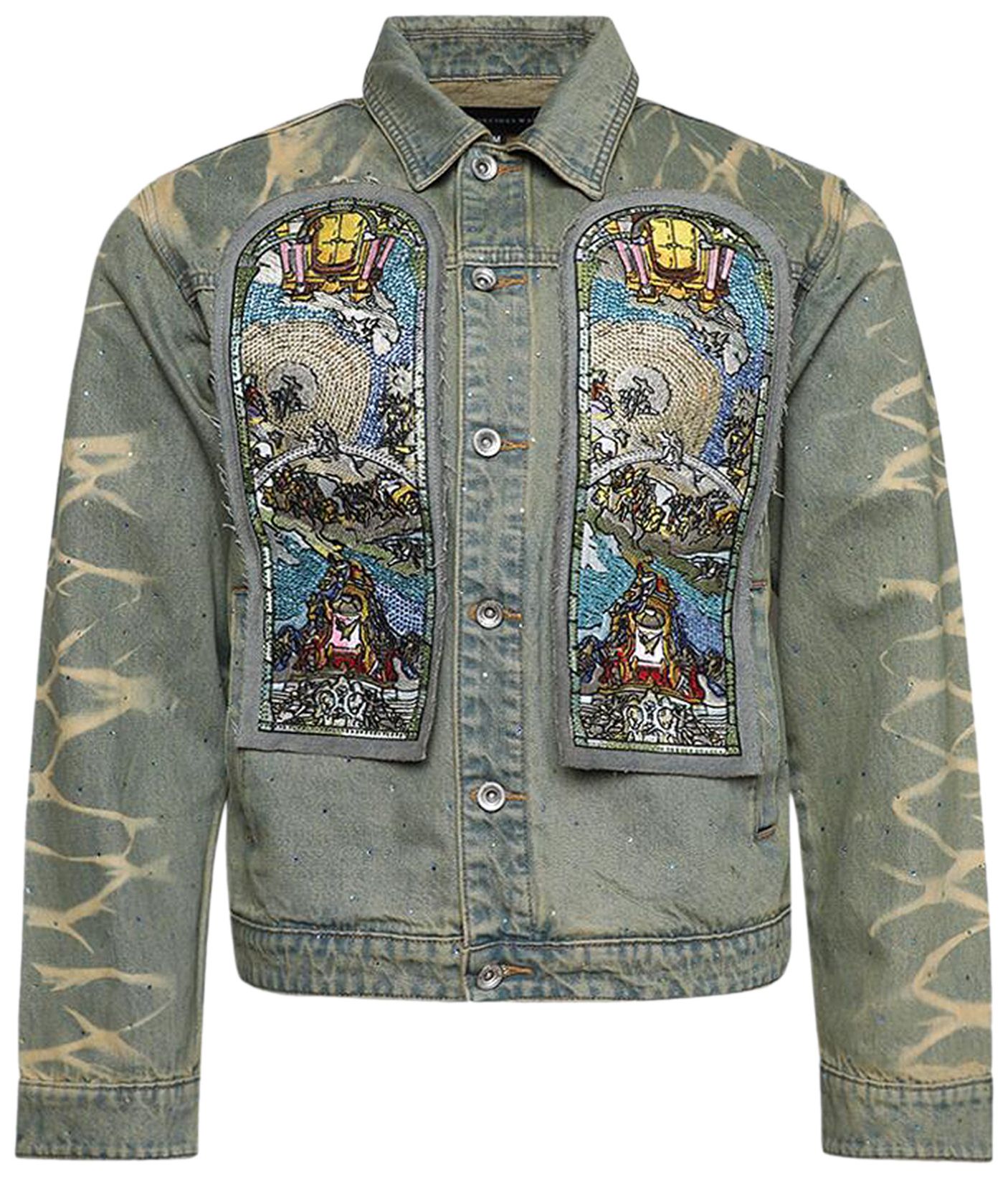 Buy Who Decides War Unfurled Cropped Denim Jacket 'Denim ...