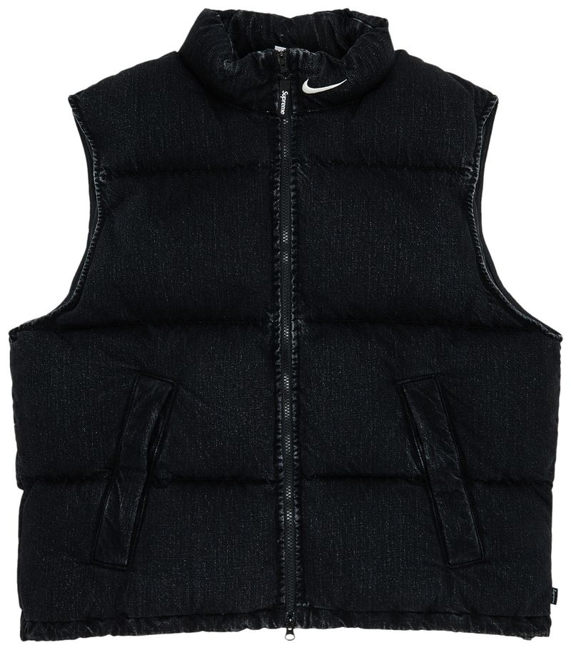 Buy Supreme x Nike Denim Puffer Vest 'Black' - SS24J3 BLACK | GOAT