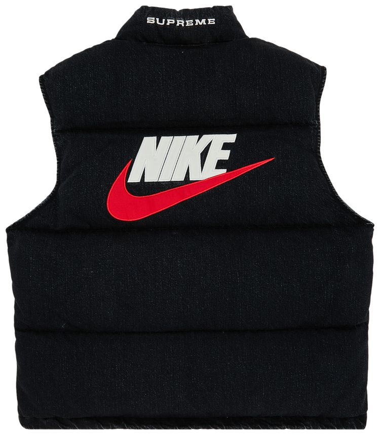Buy Supreme X Nike Denim Puffer Vest Black Ss24j3 Black Goat