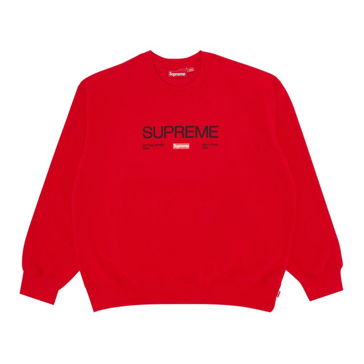 Buy Supreme Established Crewneck 'Red' - SS24SW54 RED | GOAT
