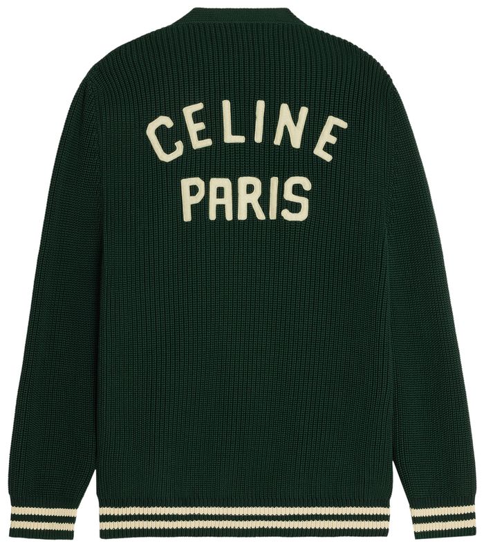 Buy CELINE College Cardigan 'Forest' - 2AD70192W 31FE | GOAT