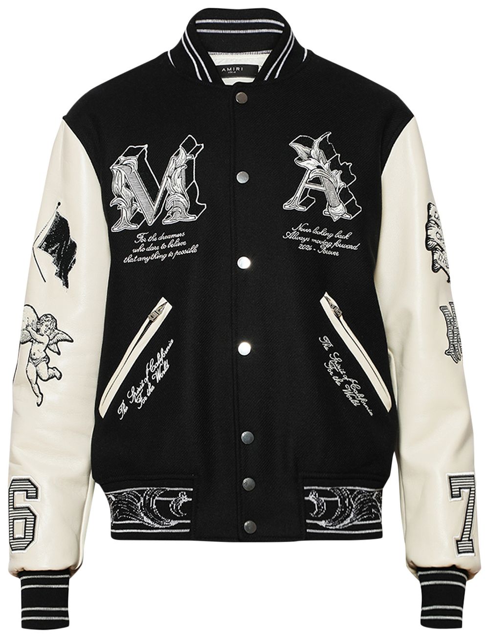 Buy Amiri MA Angel Varsity Jacket 'Black' - AMOUBB1003 001 BLAC | GOAT