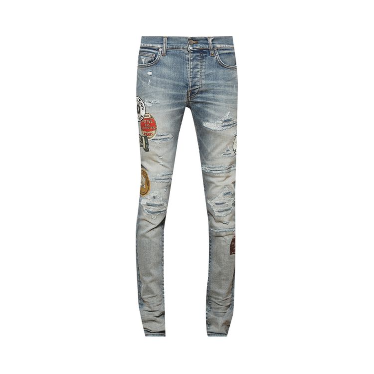 Buy Amiri Travel Patch Repair Jean 'Antique Indigo' - AMDNSY1025 406 ...