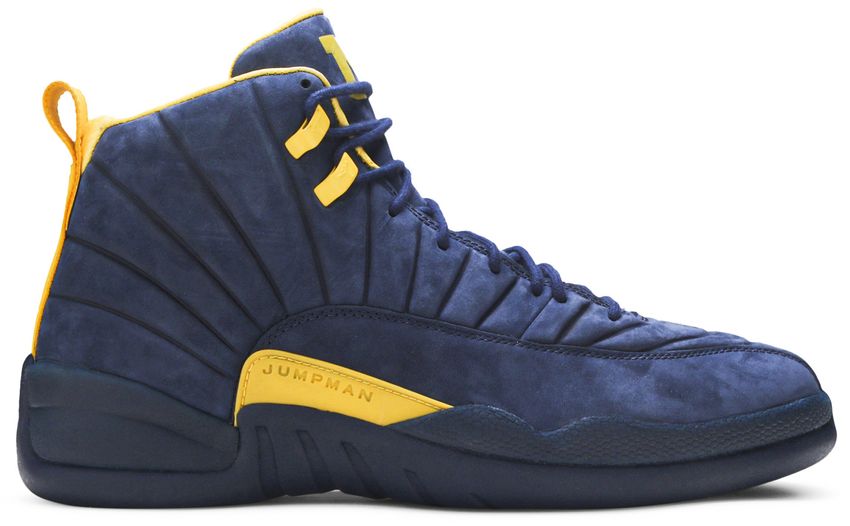 Buy PSNY x Air Jordan 12 Retro 'Michigan Wolverines' PE - AA1233 808572 ...