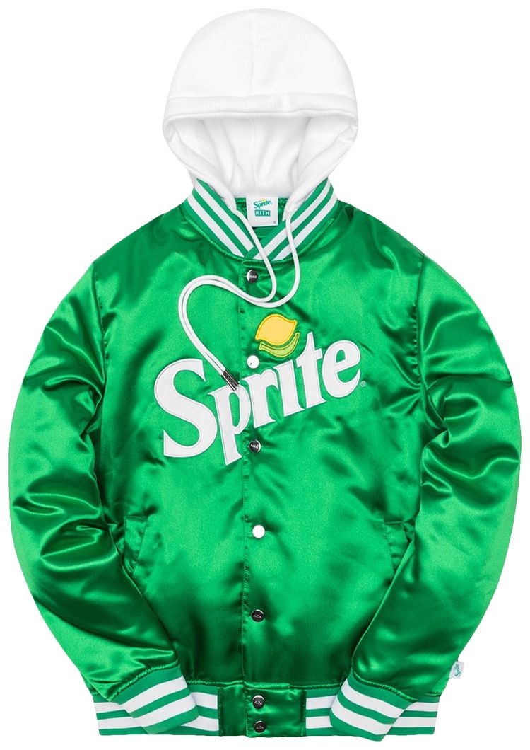 Buy Kith x Sprite Satin Hooded Varsity Jacket 'Green' - KH1200 106 | GOAT