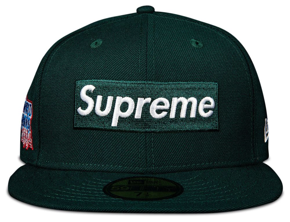 Buy Supreme World Famous Box Logo New Era 'Dark Green' - FW20H77 DARK ...