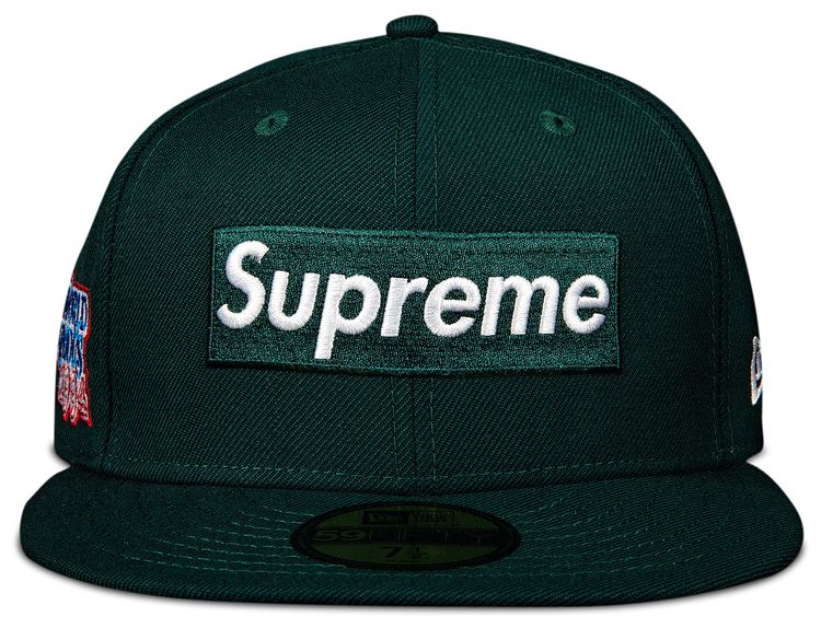 Buy Supreme World Famous Box Logo New Era 'Dark Green' - FW20H77 DARK ...
