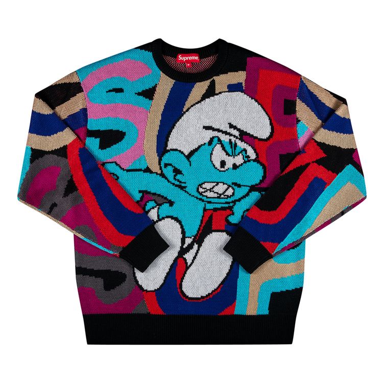 Buy Supreme x Smurfs Sweater 'Black' - FW20SK5 BLACK | GOAT