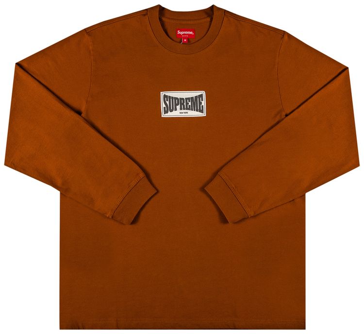Buy Supreme Woven Label Long-Sleeve Top 'Rust' - FW20KN65 RUST | GOAT