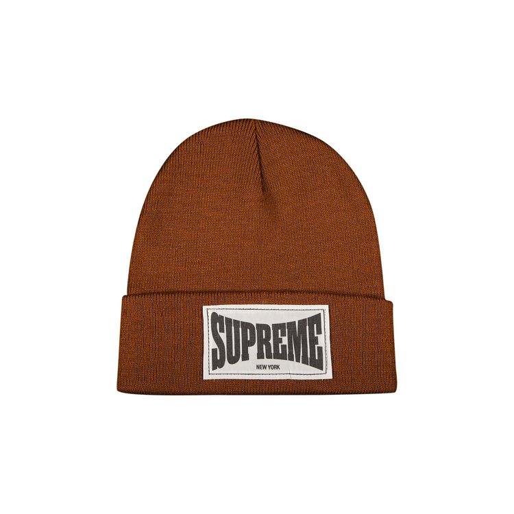 Buy Supreme Woven Label Beanie 'Rust' - FW20BN61 RUST | GOAT