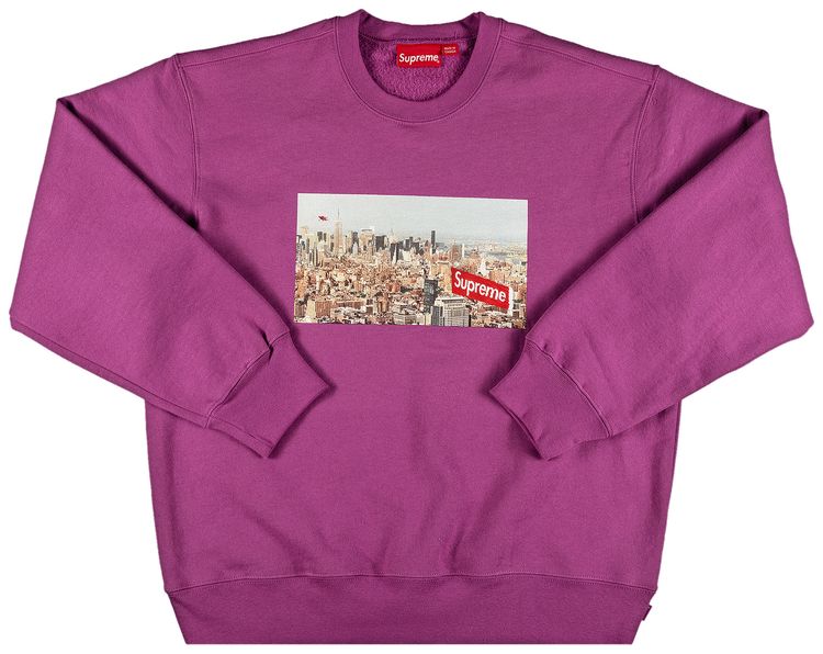 Buy Supreme Aerial Crewneck 'Bright Purple' - FW20SW93 BRIGHT PURPLE | GOAT