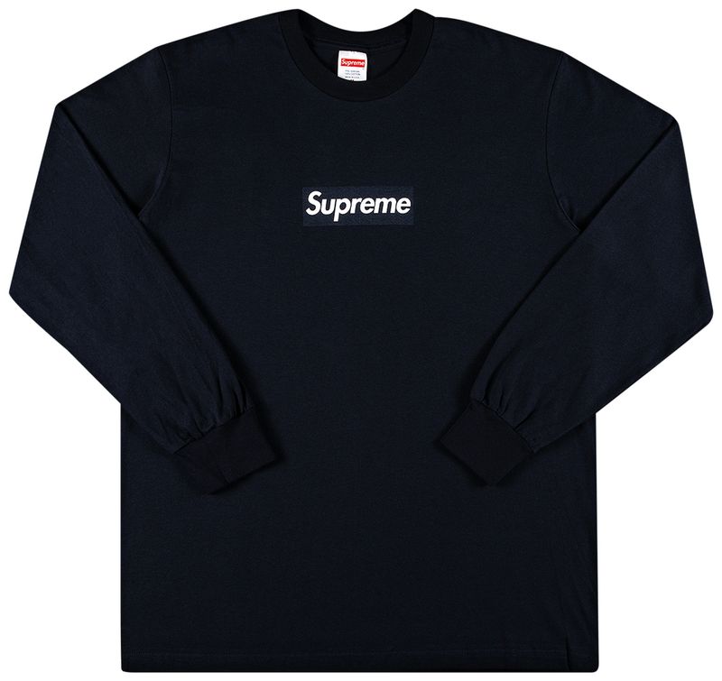 Buy Supreme Box Logo Long-Sleeve Tee 'Navy' - FW20T15 NAVY | GOAT