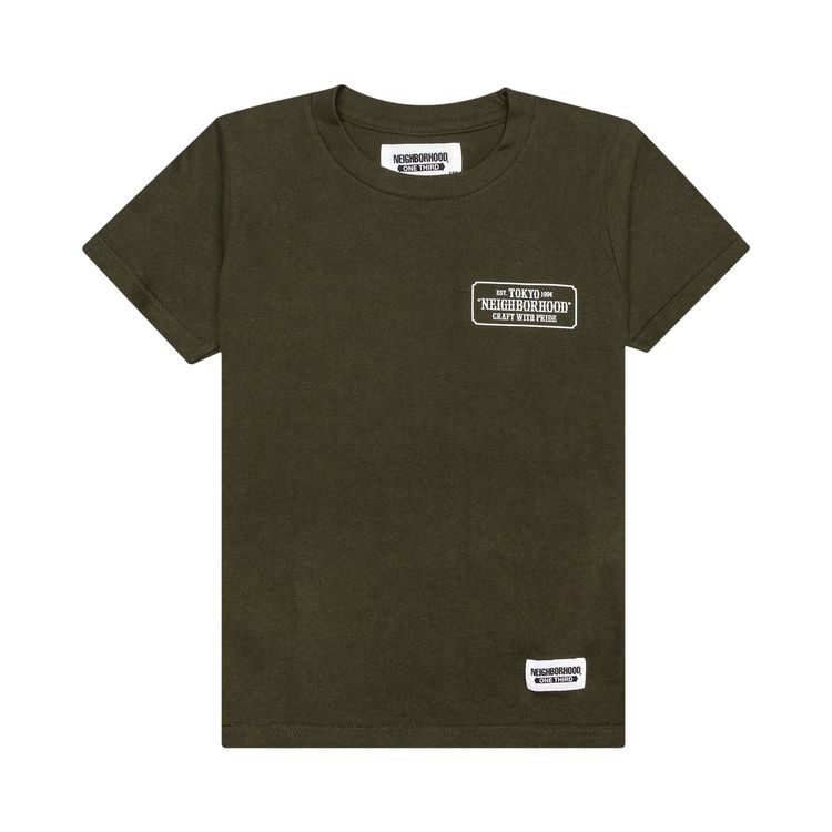 Buy Neighborhood Kid's Bar & Shield C-Tee 'Olive' - 202LBOT ST01 OLIV ...