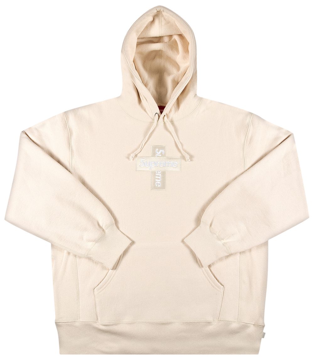 Buy Supreme Cross Box Logo Hooded Sweatshirt 'Natural' - FW20SW70 ...