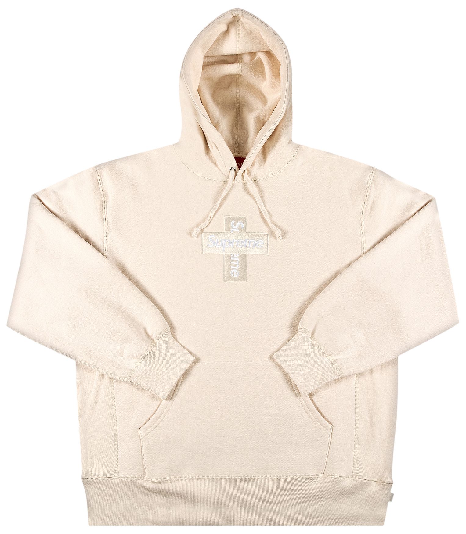 Buy Supreme Cross Box Logo Hooded Sweatshirt 'Natural' - FW20SW70 ...
