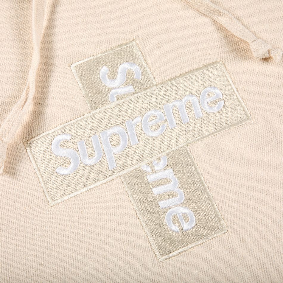 Buy Supreme Cross Box Logo Hooded Sweatshirt 'Natural' - FW20SW70 ...