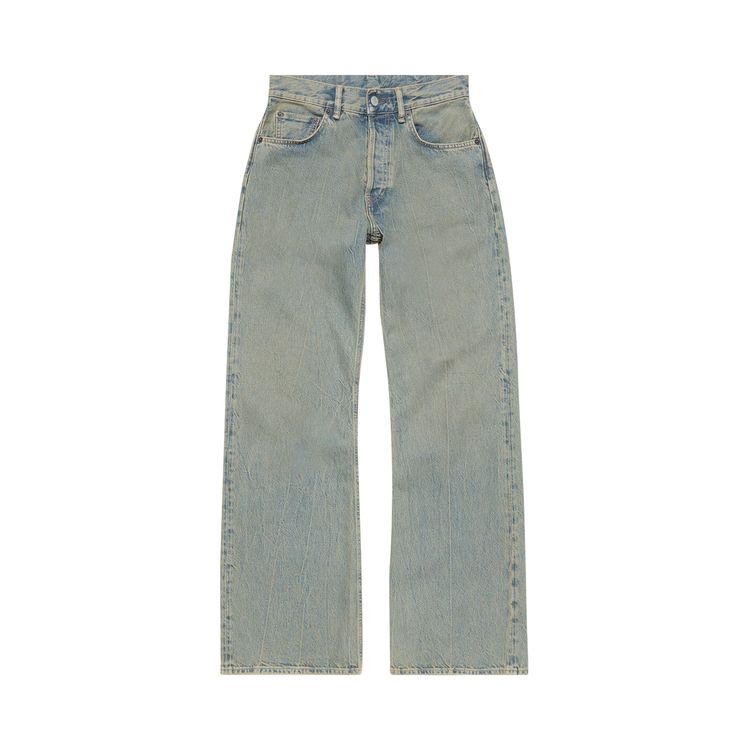 Buy Acne Studios Loose Fit Jeans 'Blue/Beige' - A00434 GOAT BLUE | GOAT