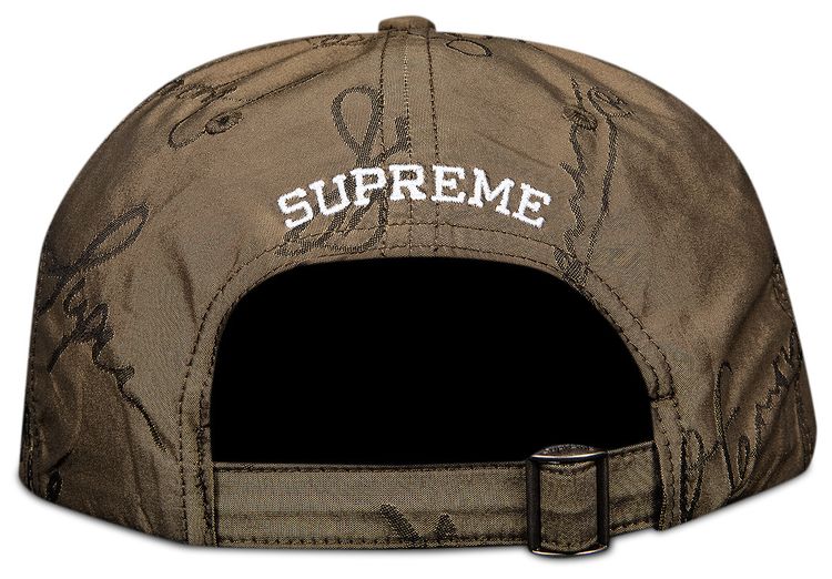 Buy Supreme Script Logos 6-Panel 'Olive' - FW20H84 OLIVE | GOAT