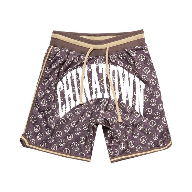 Buy Chinatown Market Smiley Cabana Basketball Short 'Brown' - 1880003 ...