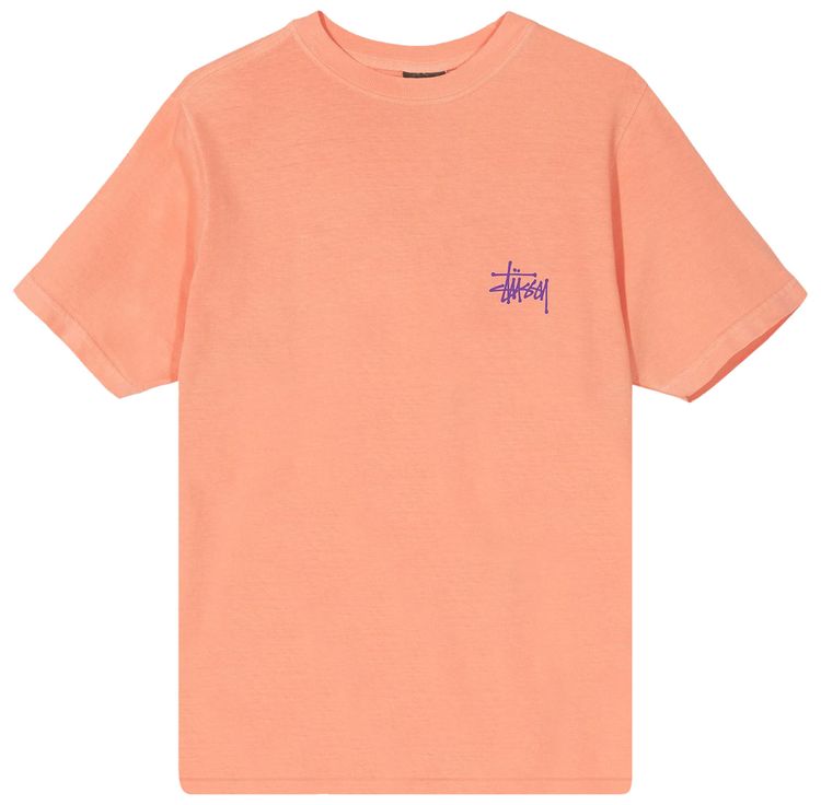 Buy Stussy Basic Stussy Pigment Dyed Tee 'Neon Orange' - 2903082 NEON ...