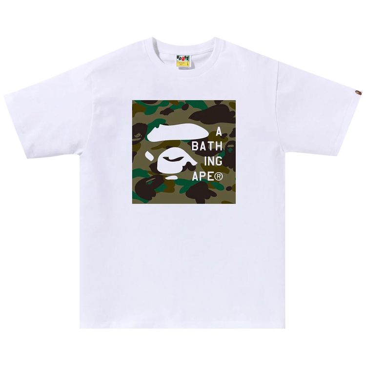 Buy BAPE 1st Camo Face Tag Logo Tee 'White' - 1K30 110 012 WHITE | GOAT