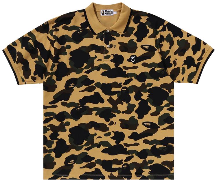 Buy BAPE 1st Camo One Point Polo 'Yellow' - 1K30 112 001 YELLOW | GOAT