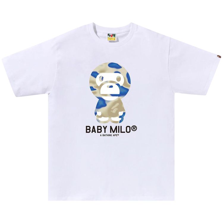 Buy BAPE Liquid Camo Baby Milo Tee 'White/Blue' - 2K30 110 007 WHITE ...