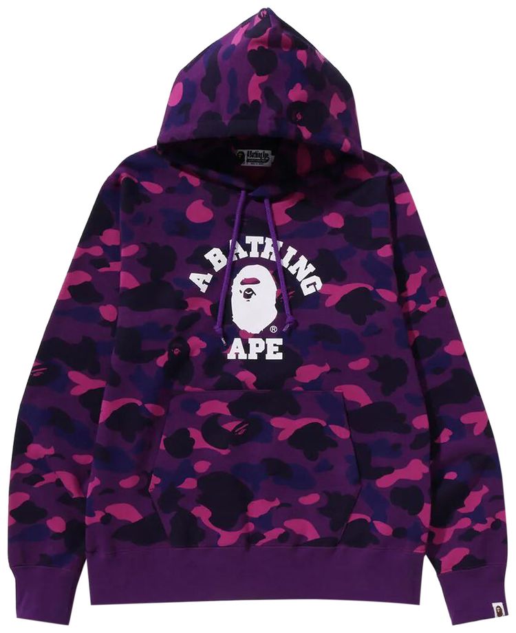 Buy BAPE Color Camo College Pullover Hoodie 'Purple' - 1K20 114 006 ...
