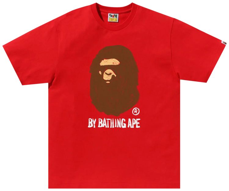 Buy BAPE Hand Draw By Bathing Ape Tee 'Red' - 1K30 110 311 RED | GOAT