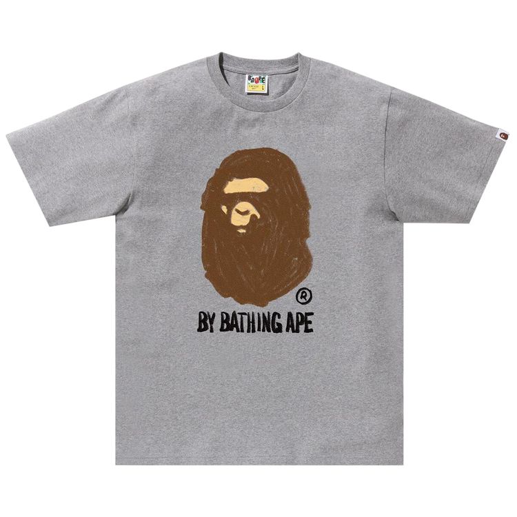 Buy BAPE Hand Draw By Bathing Ape Tee 'Grey' - 1K30 110 311 GREY | GOAT