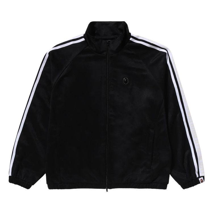 Buy BAPE Fans Scarf Track Jacket 'Black' - 1K30 113 313 BLACK | GOAT