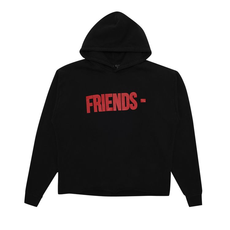 Buy Vlone Friends Hoodie 'Black/Red' - 1020 100000106FH BLRD | GOAT
