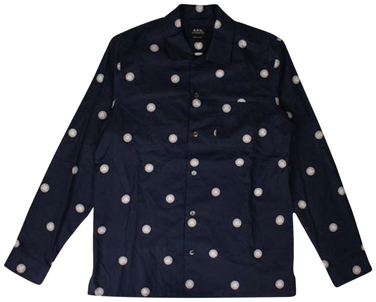 Buy A.P.C. Sun Shirt 'Navy' - COCPJ H12377 NAVY | GOAT