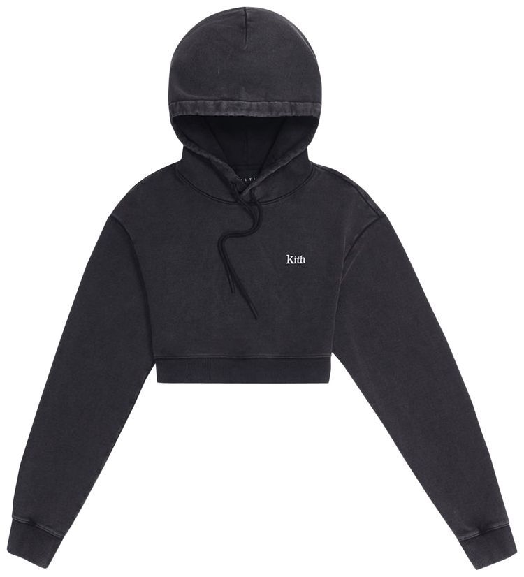 Buy Kith Women Alexa Cropped Hoodie 'Black' - KHW2151 100 | GOAT