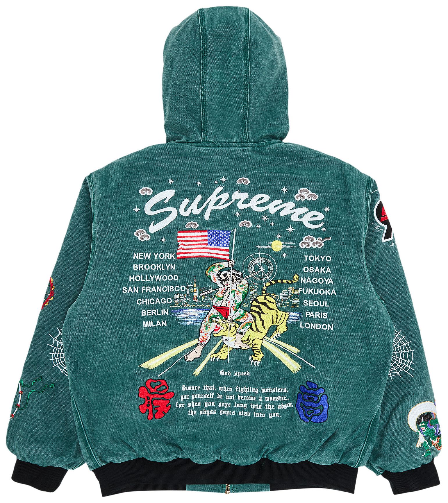 Buy Supreme AOI Hooded Work Jacket 'Teal' - SS24J83 TEAL | GOAT