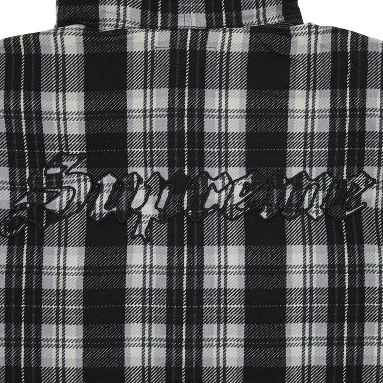 Buy Supreme Printed Hooded Flannel Shirt 'Black' - SS24S11 BLACK | GOAT
