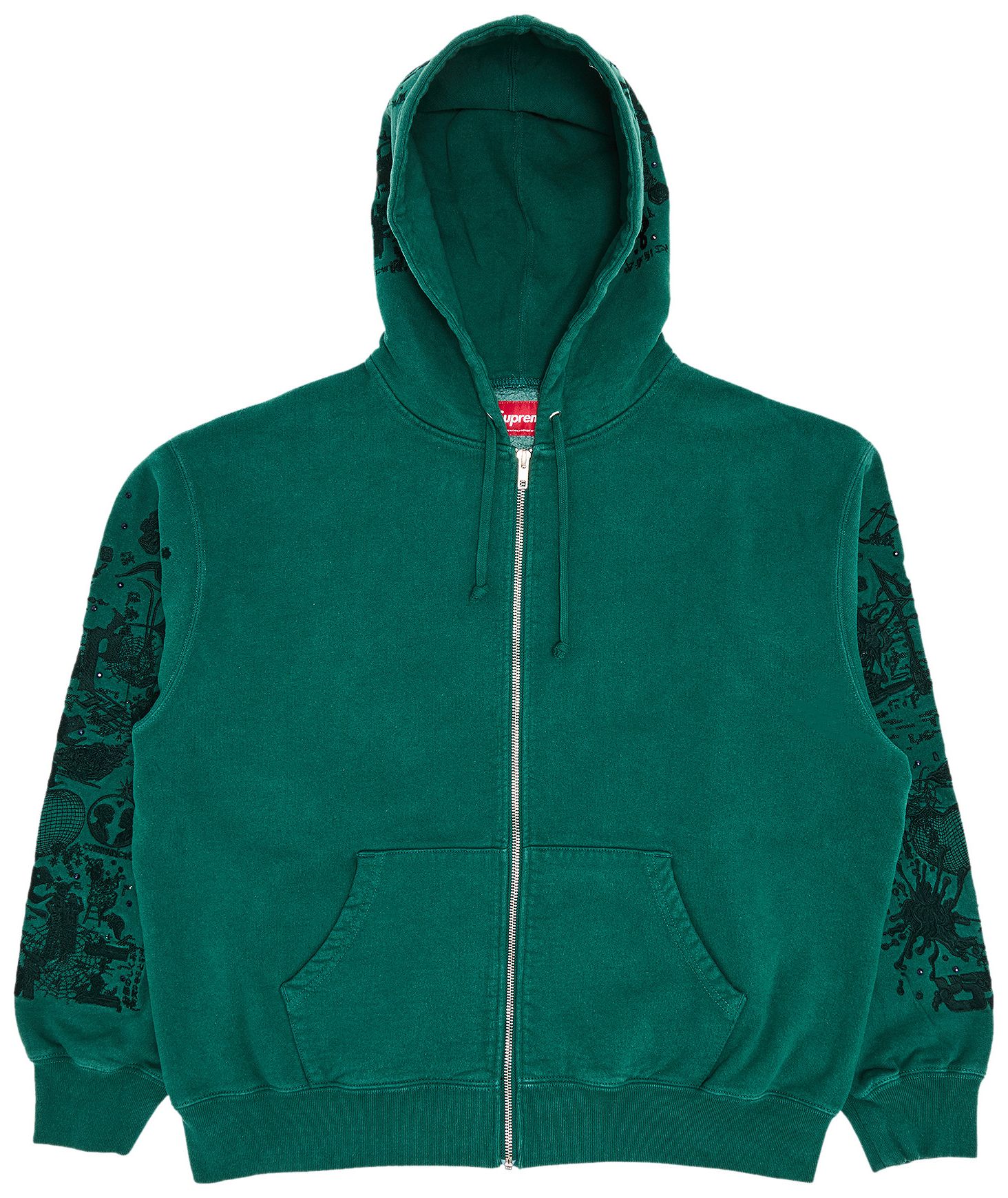 Buy Supreme AOI Zip Up Hooded Sweatshirt 'Teal' - SS24SW43 TEAL | GOAT