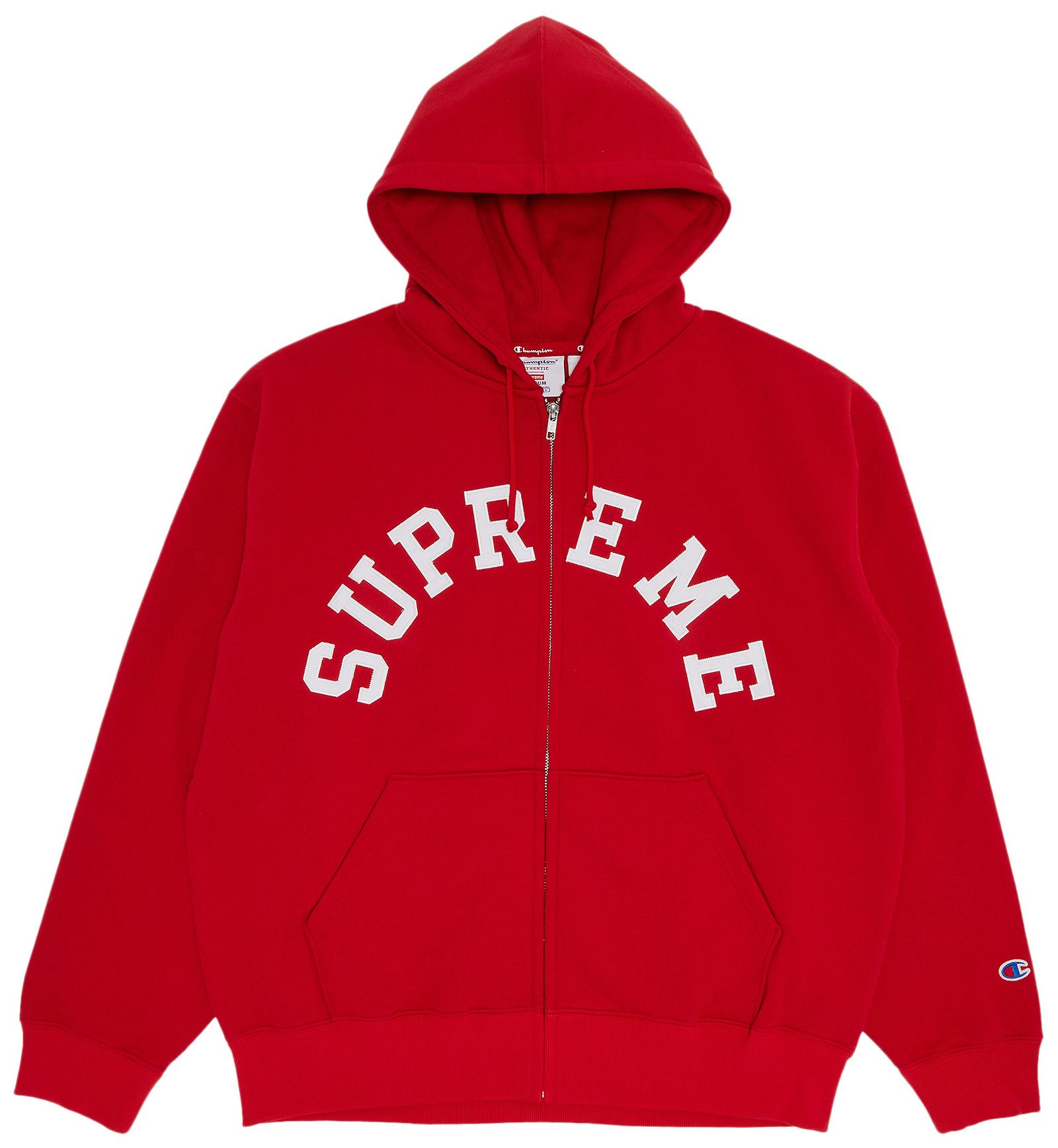 Buy Supreme x Champion Zip Up Hooded Sweatshirt 'Red' - SS24SW37 RED | GOAT