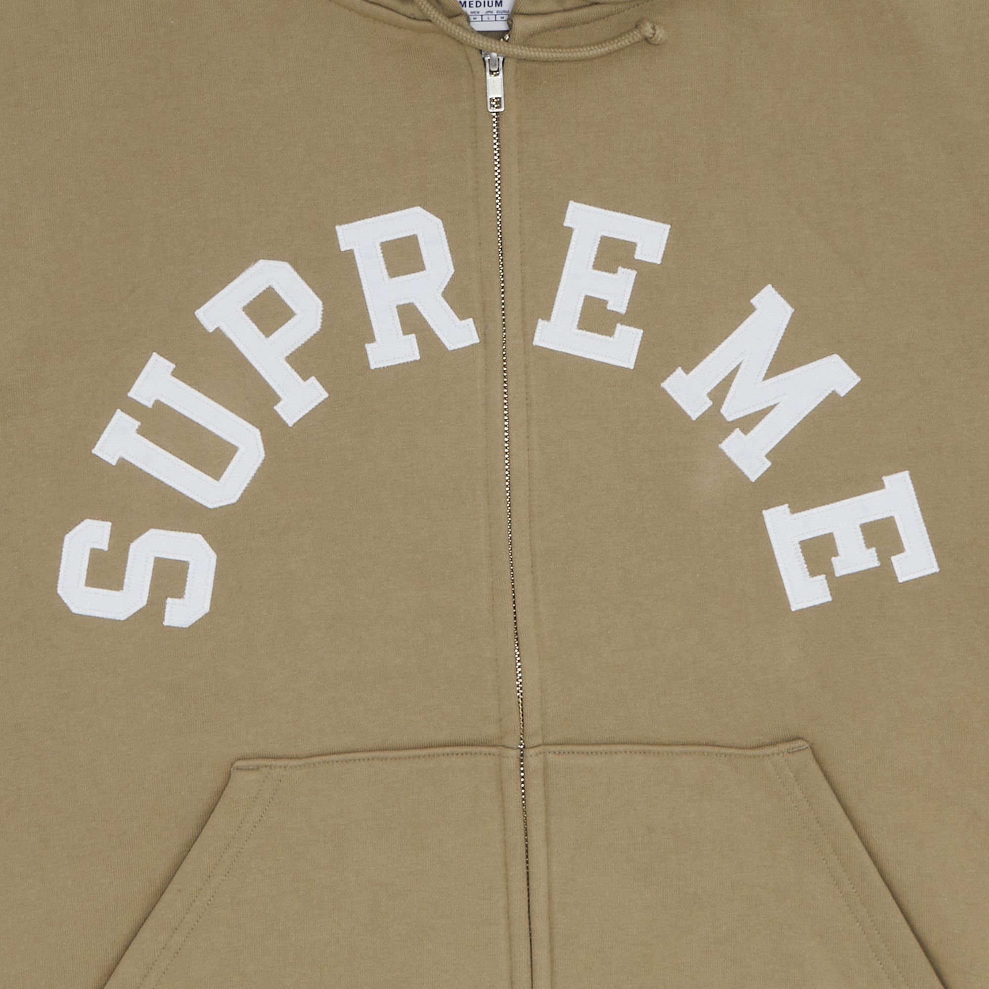 Buy Supreme x Champion Zip Up Hooded Sweatshirt 'Tan' - SS24SW37 TAN | GOAT