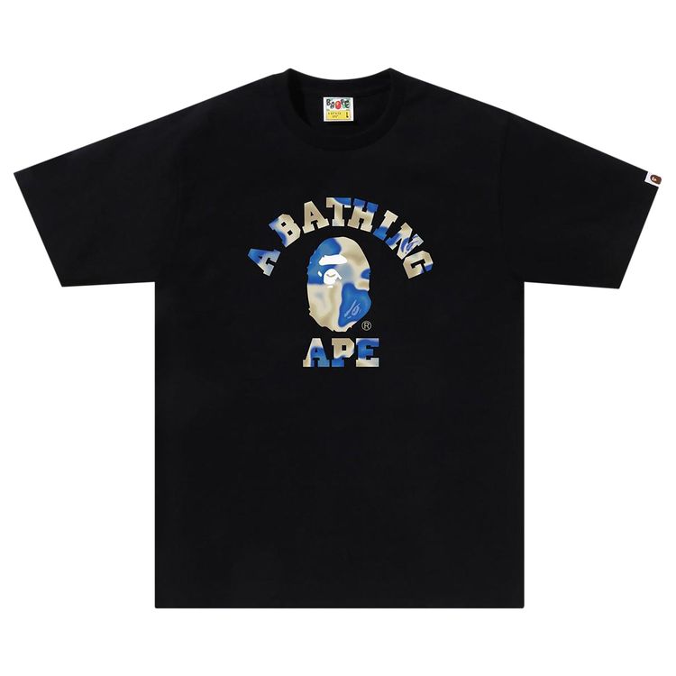 Buy BAPE Liquid Camo College Tee 'Black/Blue' - 1K30 110 028 BLACK BLUE ...