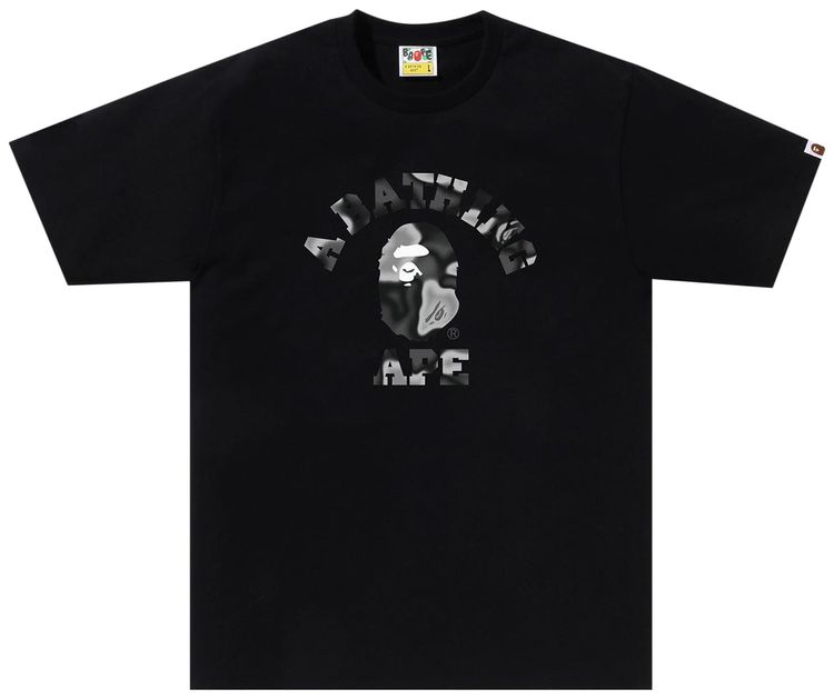 Buy BAPE Liquid Camo College Tee 'Black' - 1K30 110 028 BLACK | GOAT UK