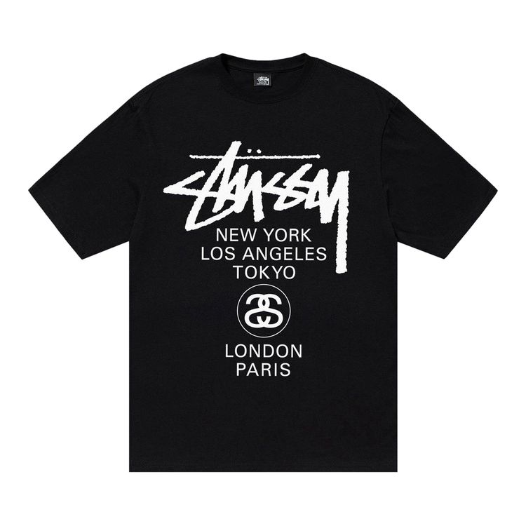 Buy Stussy World Tour Tee 'Black' - 3903860 BLAC | GOAT
